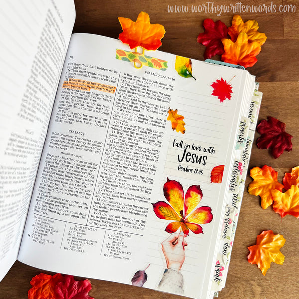 Fall in Love with Jesus Sticker Sheets – Worthy Written Words