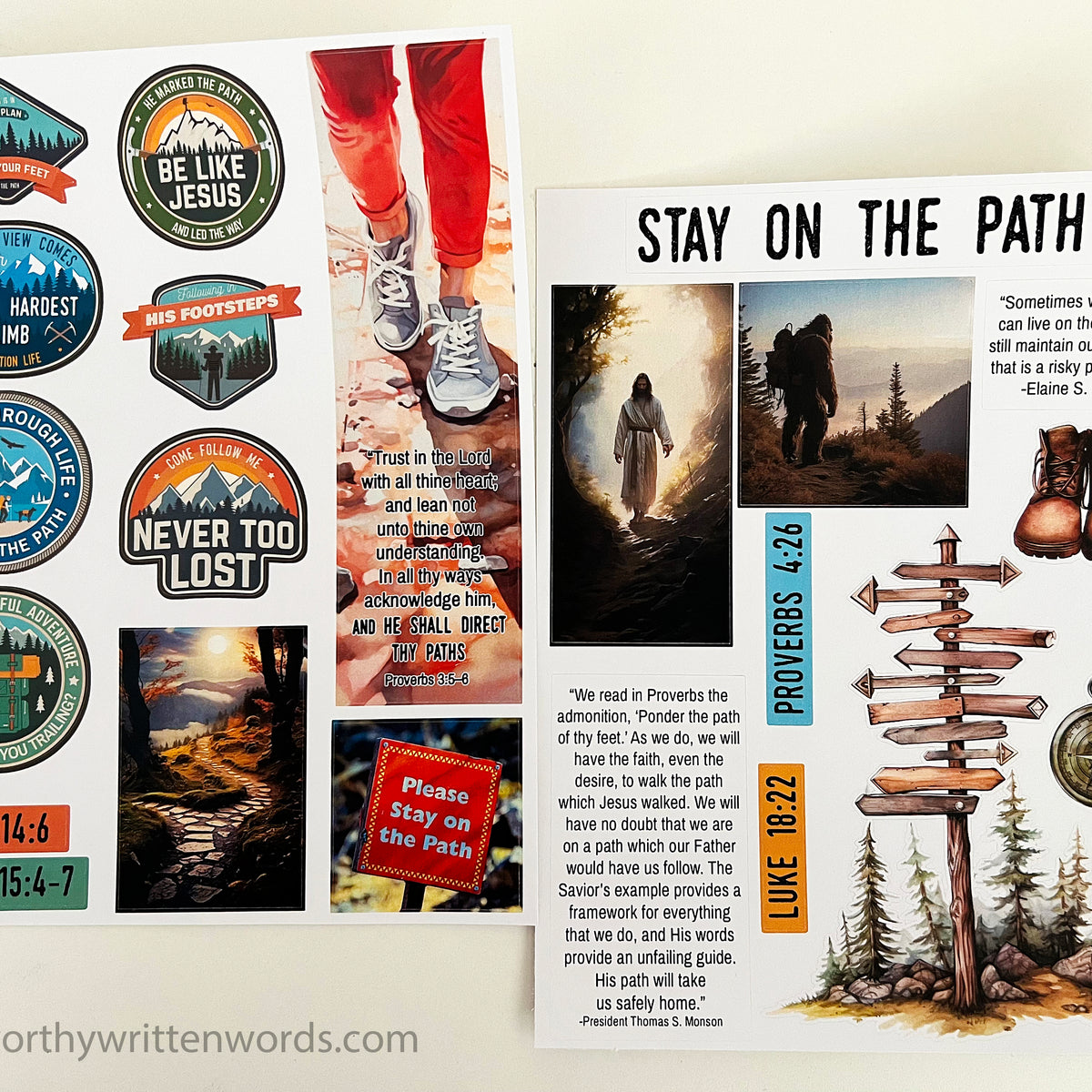 Stay on the Path Sticker Set – Worthy Written Words