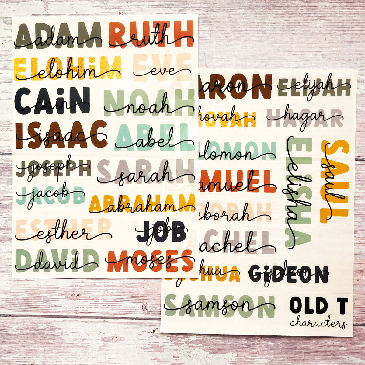 Digital Character Titles Old Testament – Worthy Written Words