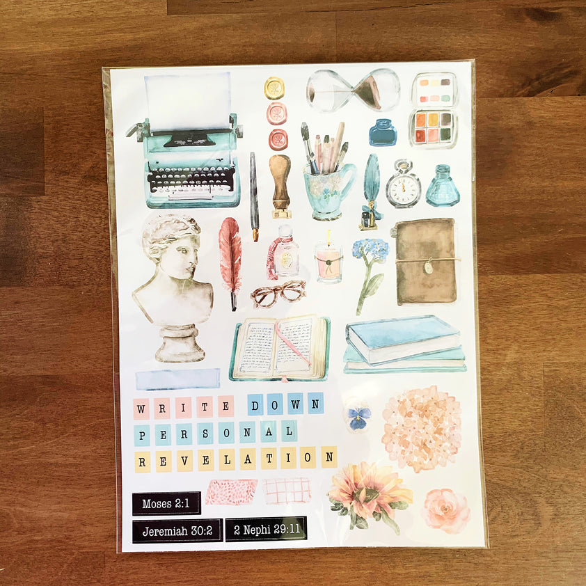 Write Down Personal Revelation Sticker Sheet – Worthy Written Words